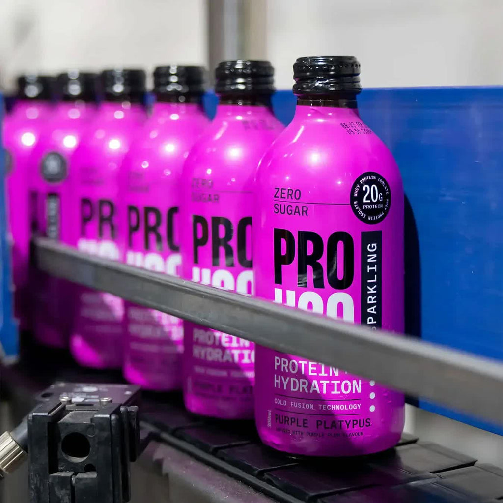 PRO H20 Sparkling Water 20g Protein Hydration Drink Zero Sugar - Purpl ...